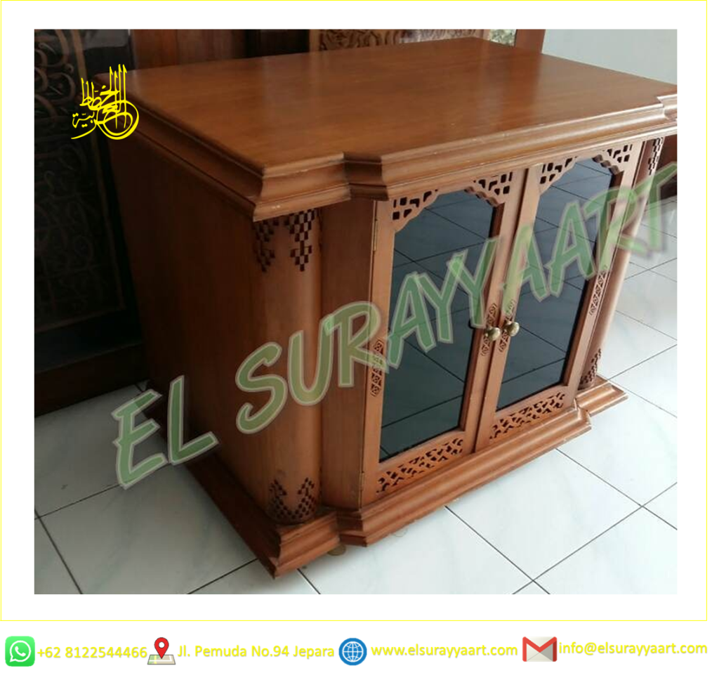 Solid Teak Wood Ornamental Cabinet / Nakas - Single Panel Construction ...
